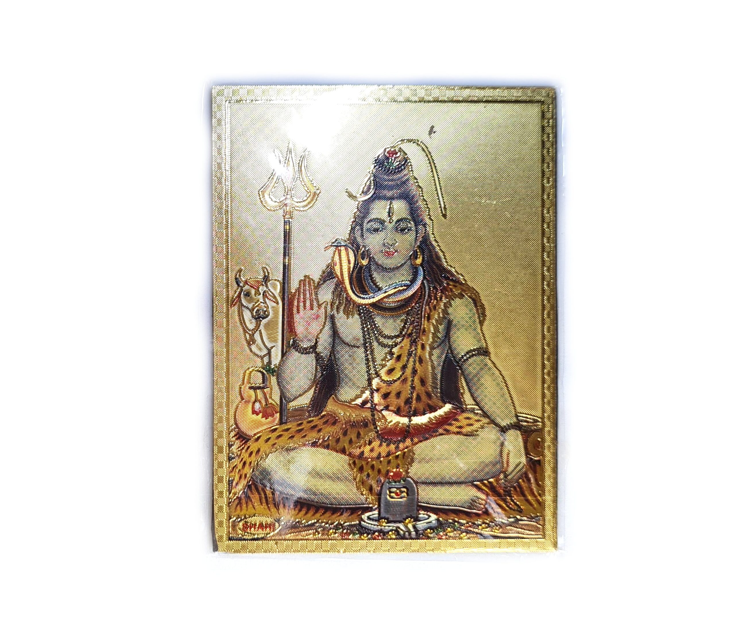 Ímã de geladeira dourado com Shiva III – Bazar Indiano