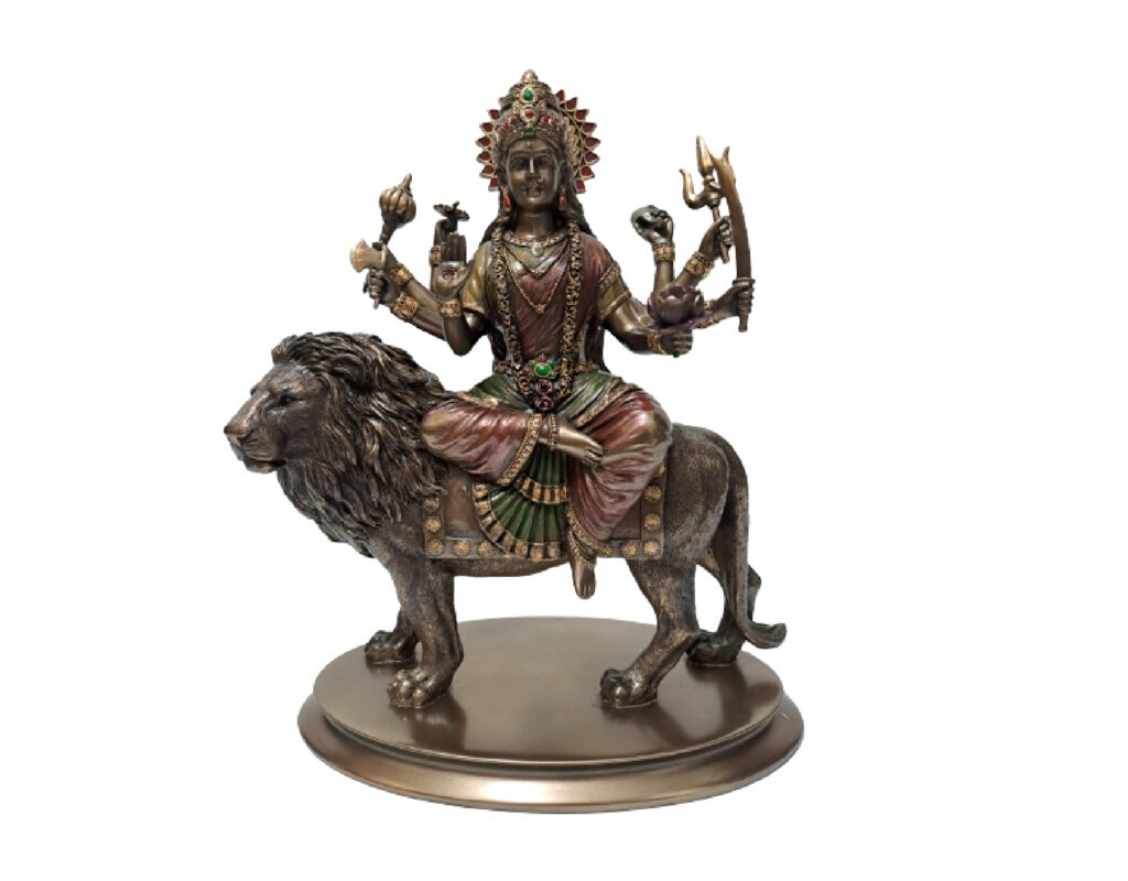 Estátua de Deusa Durga no Dawon 26cm by Veronese Design – Bazar Indiano