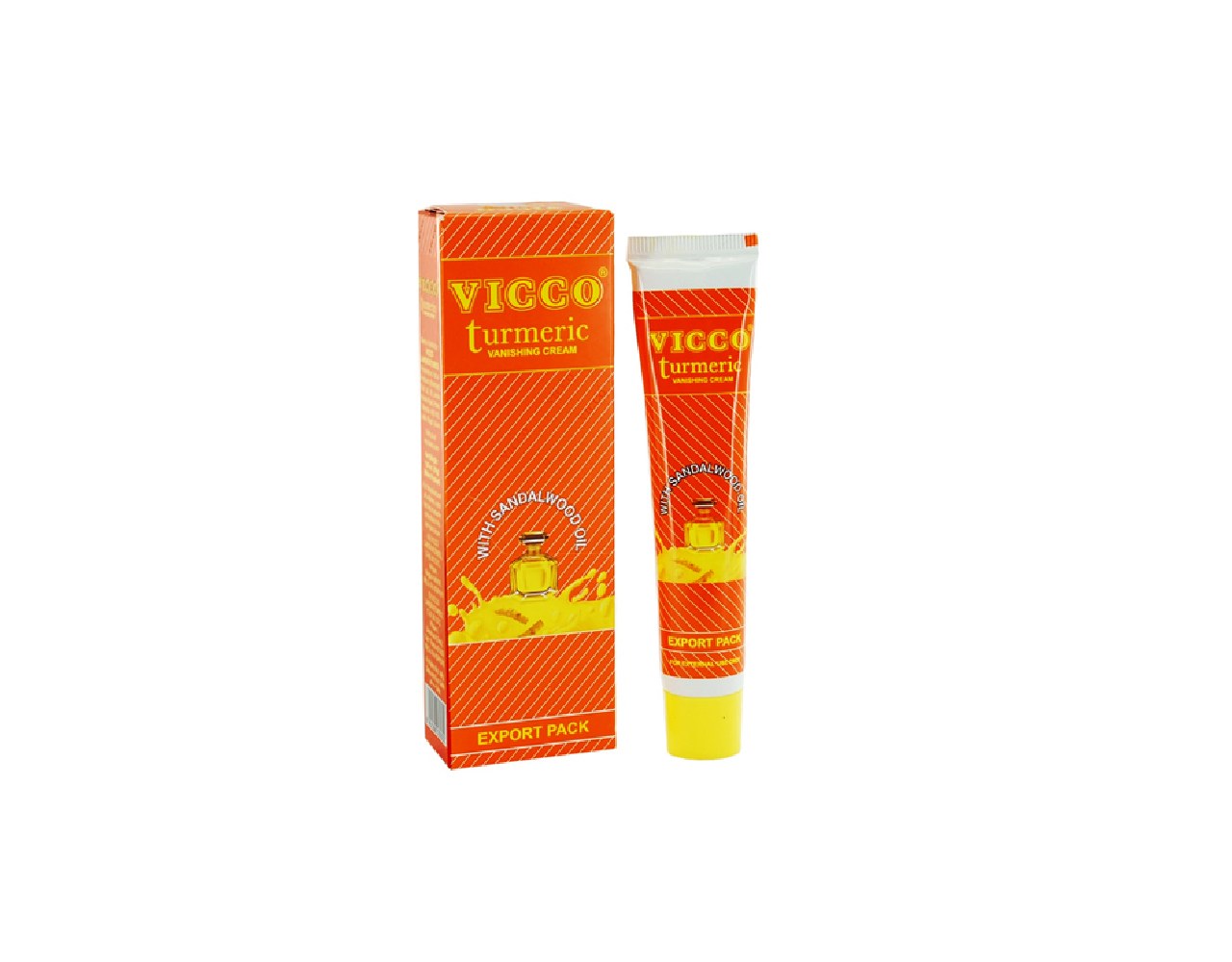 Vicco turmeric Skin Cream a base de cúrcuma e sândalo 15g – Bazar Indiano